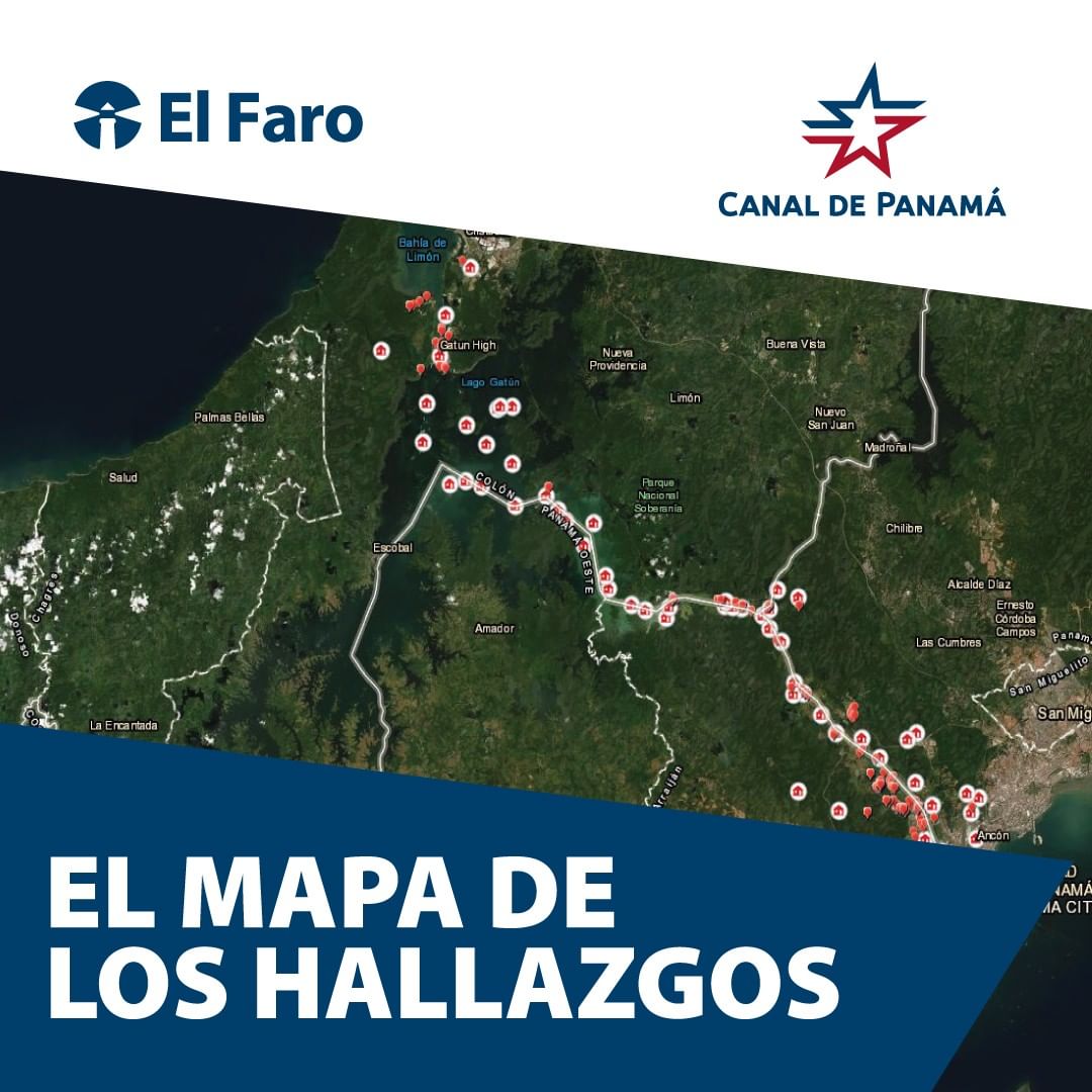 El mapa de los hallazgos - El Faro | Canal de Panamá
